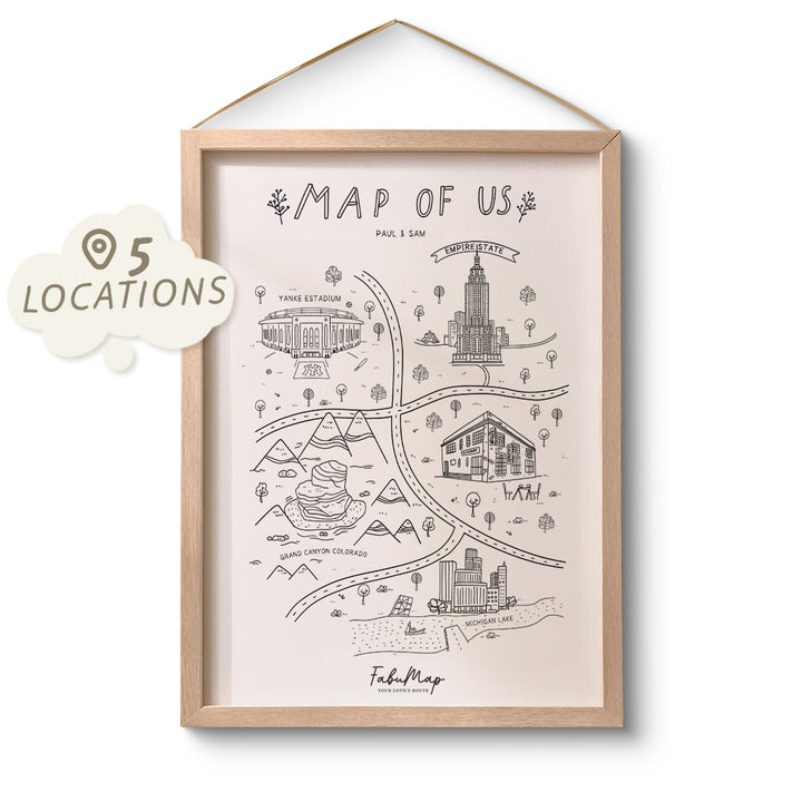 How to Create a 'Where We Met' Map: 7 Ideas & Free Printables – FabuMap